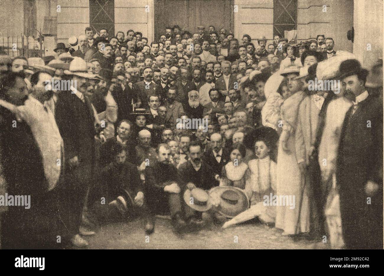 A group of delegates from Russia at the Seventh Basel Congress (center ...