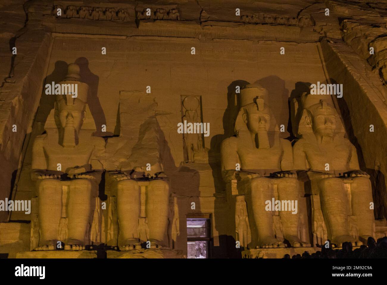 Night view of Abu Simbel temple, Egypt Stock Photo - Alamy