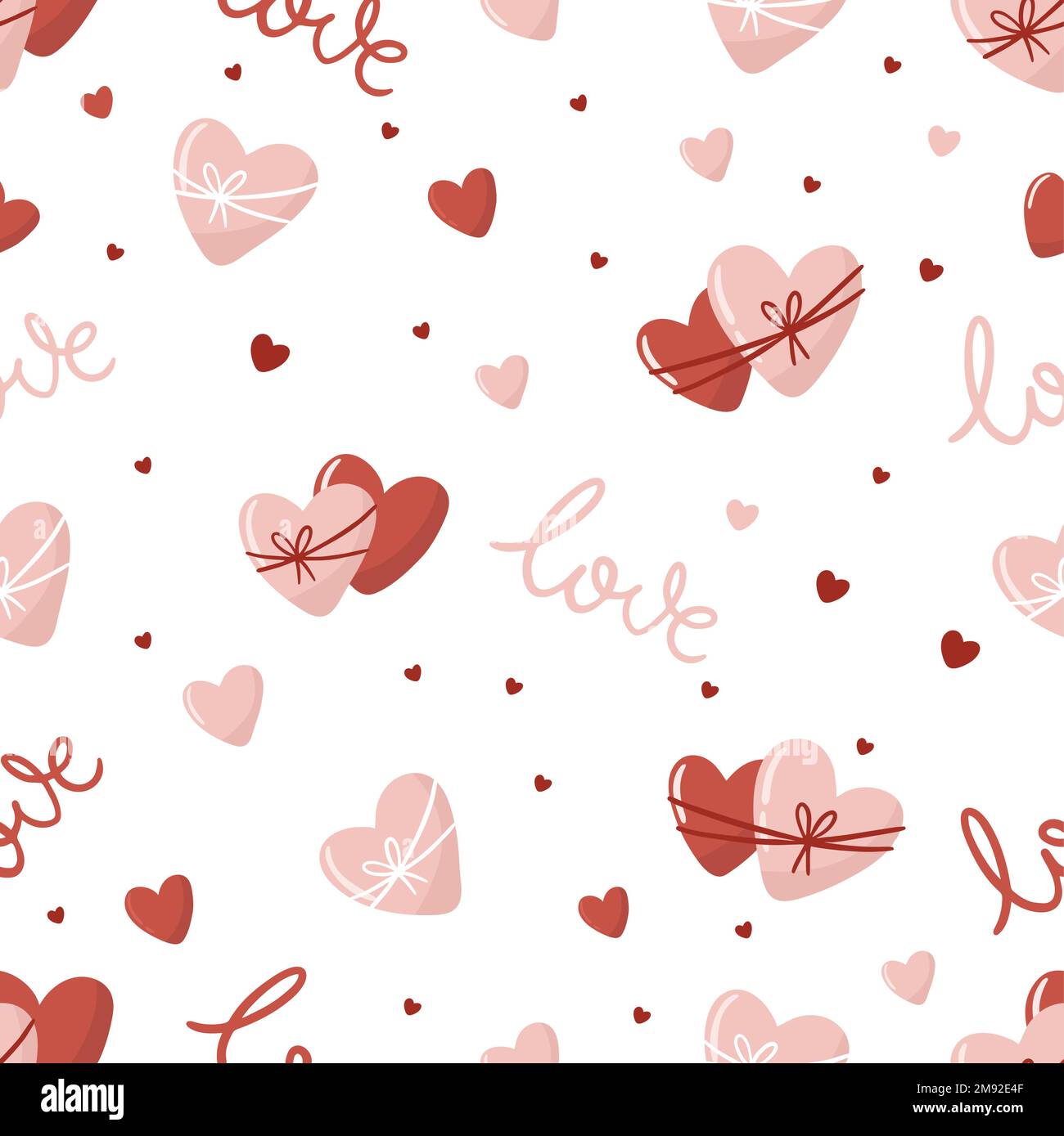 Romantic concept seamless pattern. Love elements on background in ...