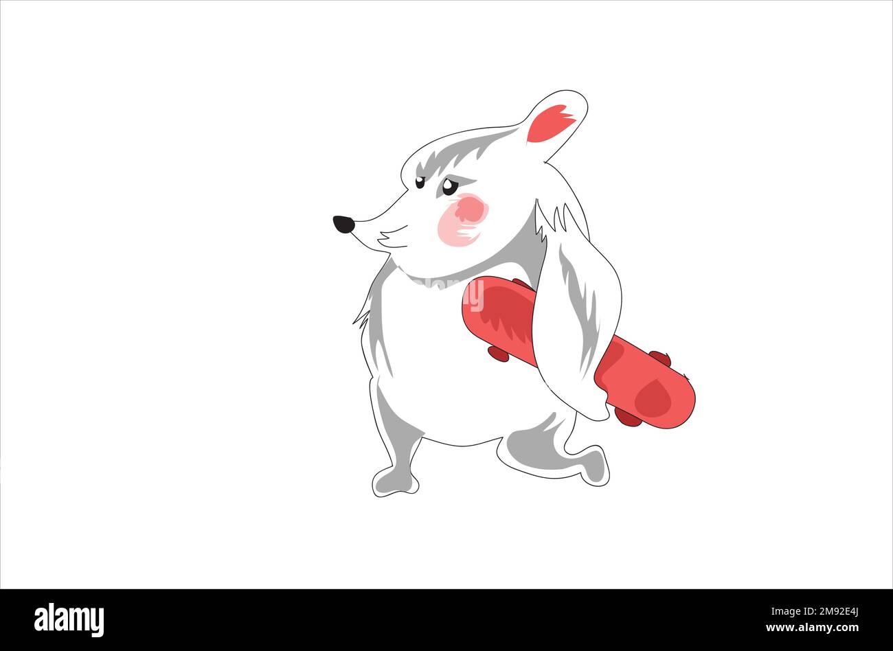 white rat with skating board Stock Vector Image & Art - Alamy