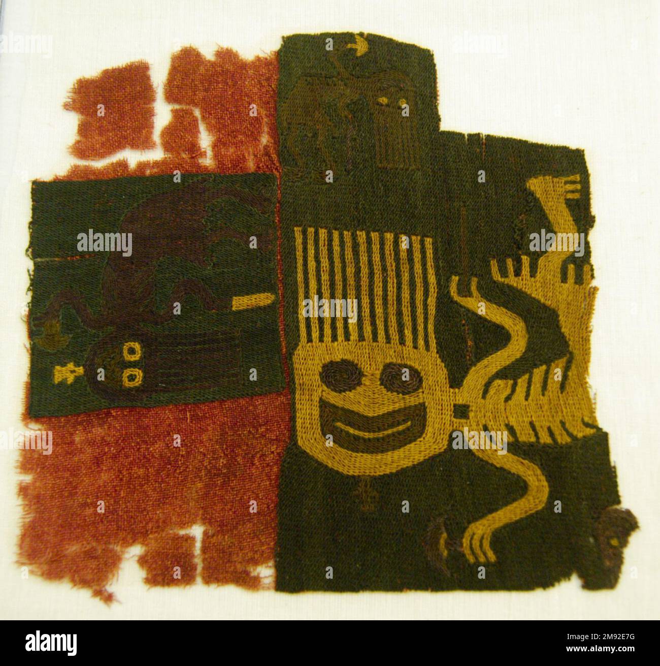 Textile Fragment with Skeletal Figure Paracas. Textile Fragment with ...