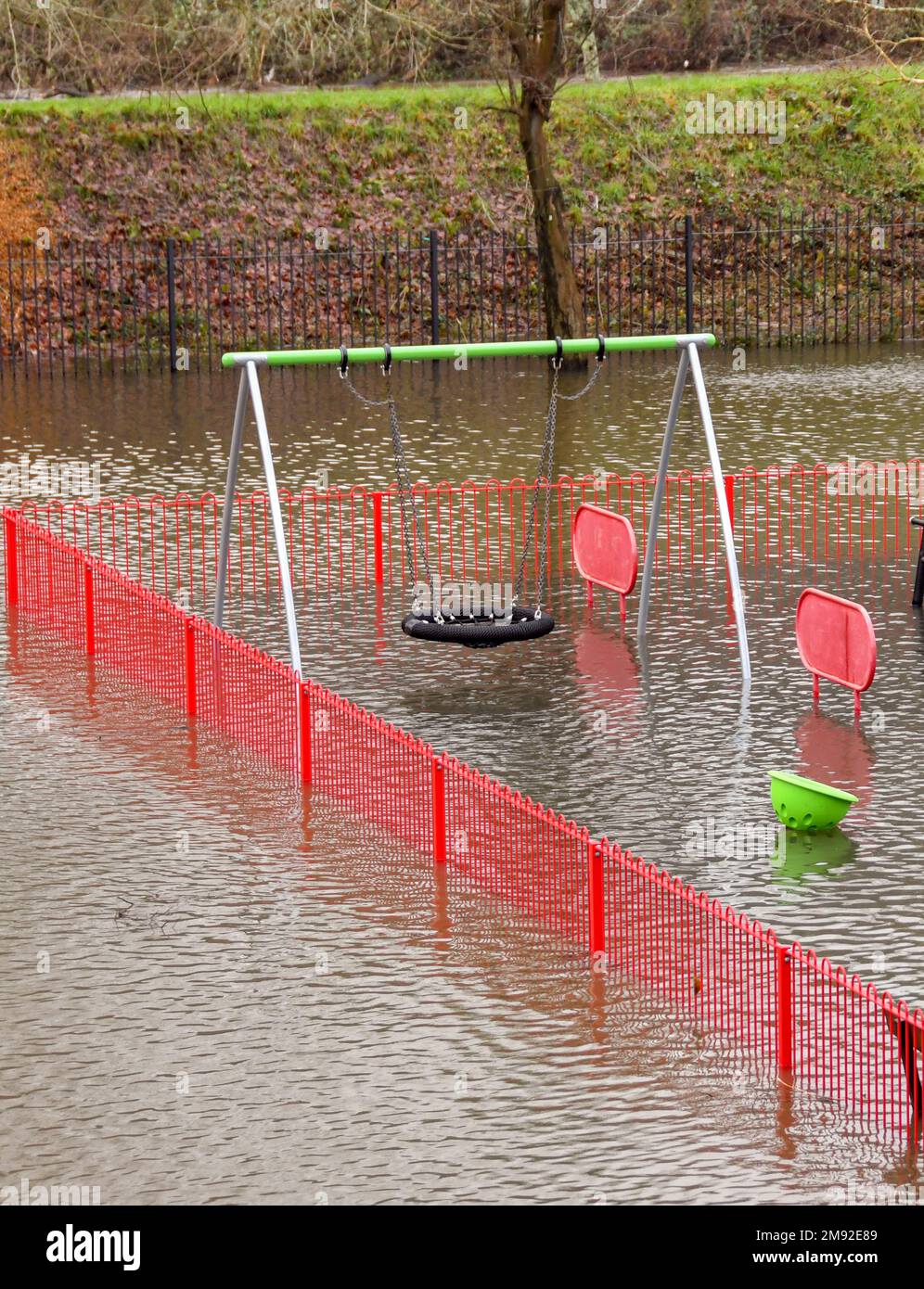 Taffs Well, Cardiff, Wales - January 2023: Children's playground in the ...
