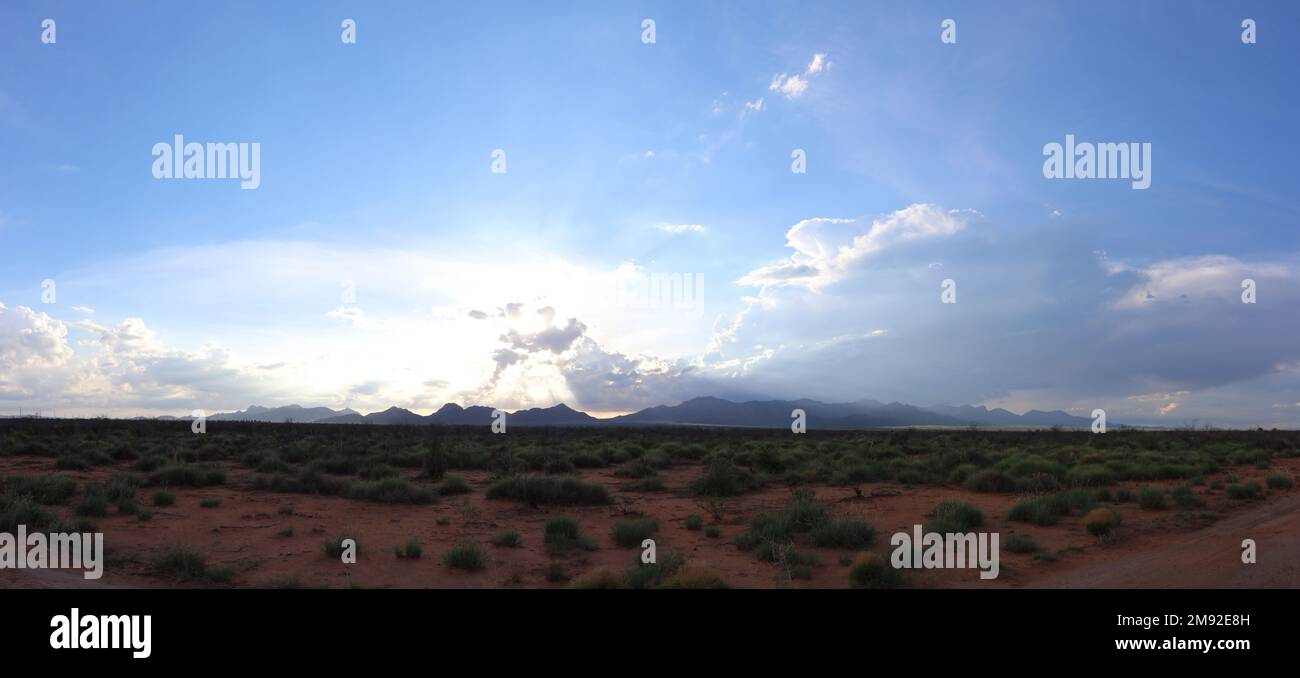 Whetstone Mountains Cloud Glare Panorama Stock Photo - Alamy