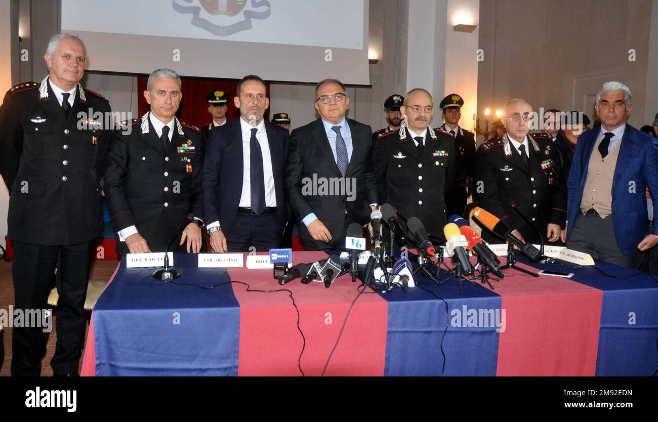 Palermo, Italy. 16th Jan, 2023. Palermo. Arrest of Matteo Messina ...