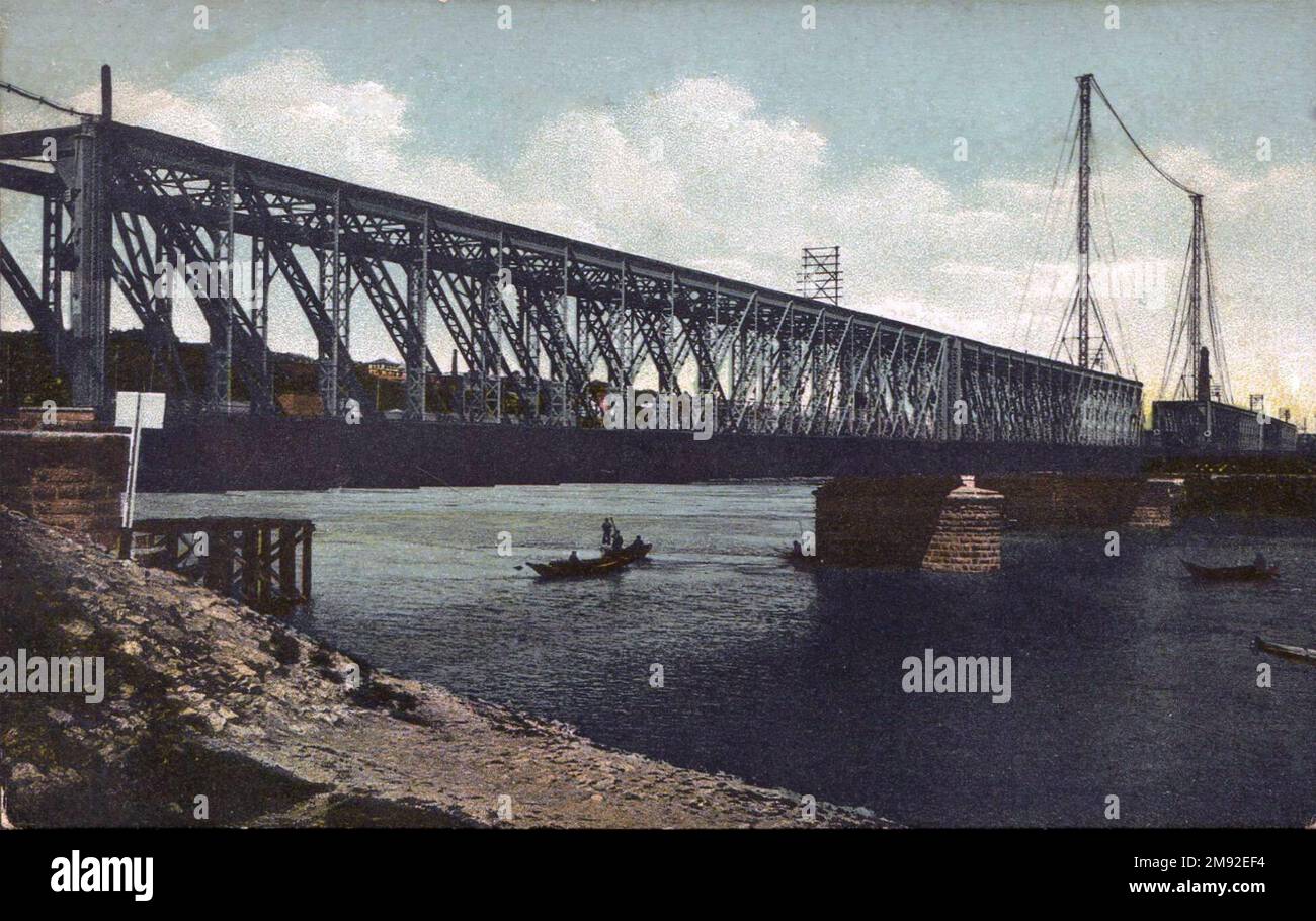 Rostov-on-Don. Bridge over the Don ca. between 1900 and 1917 Stock ...