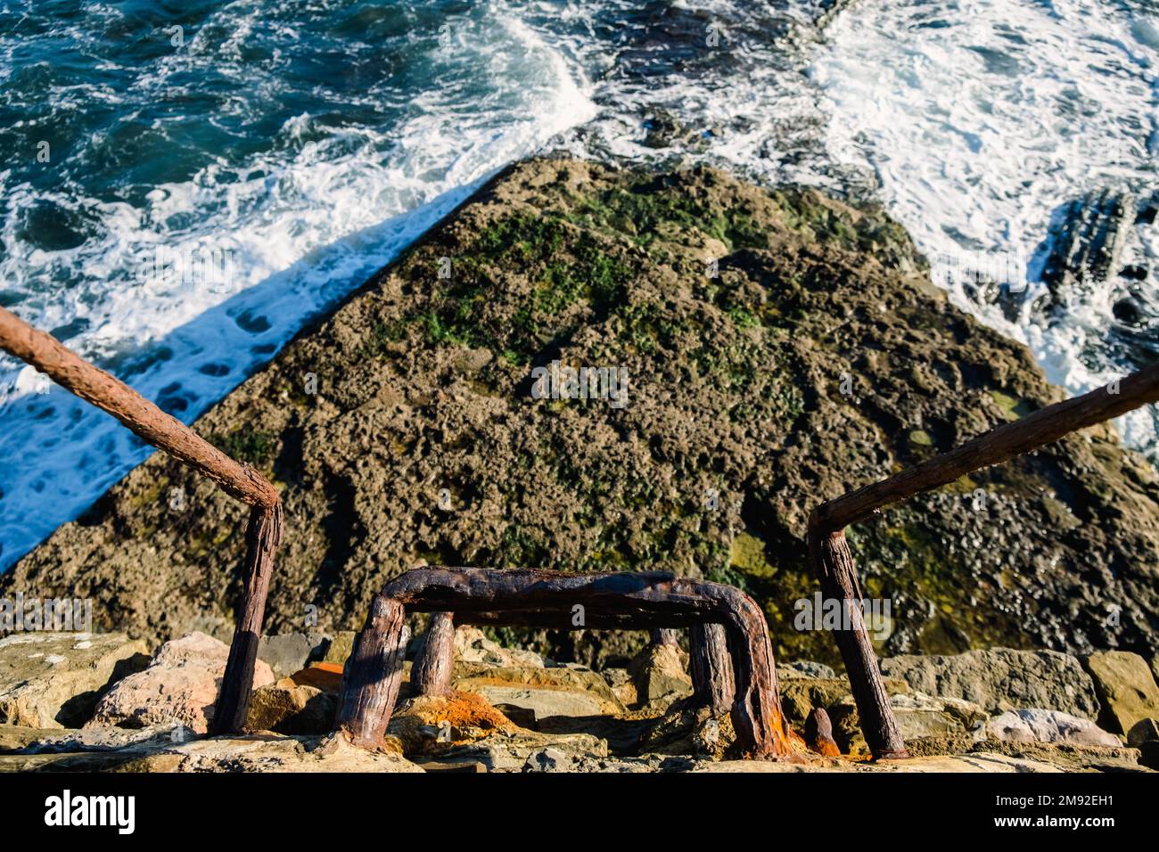 Rusted metal ladder in hi-res stock photography and images - Alamy