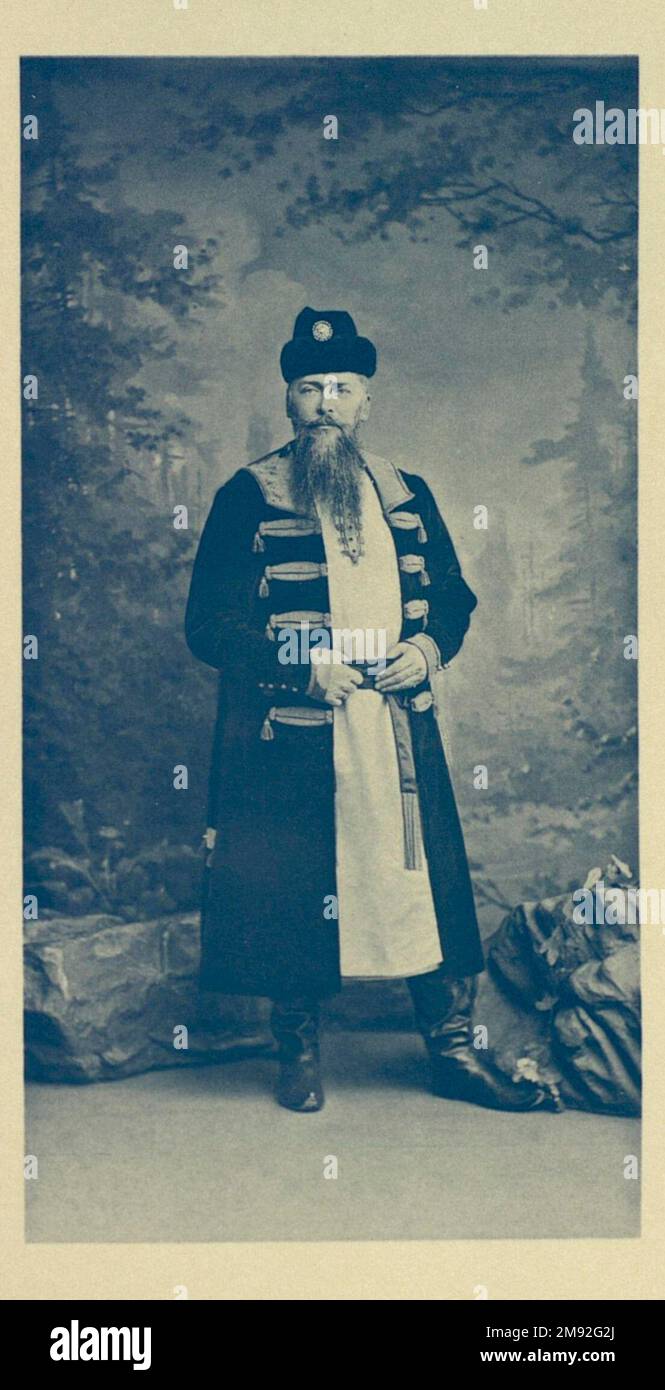 Alexei Gustovich von Knorring, in the garb of a boyar of the 17th ...