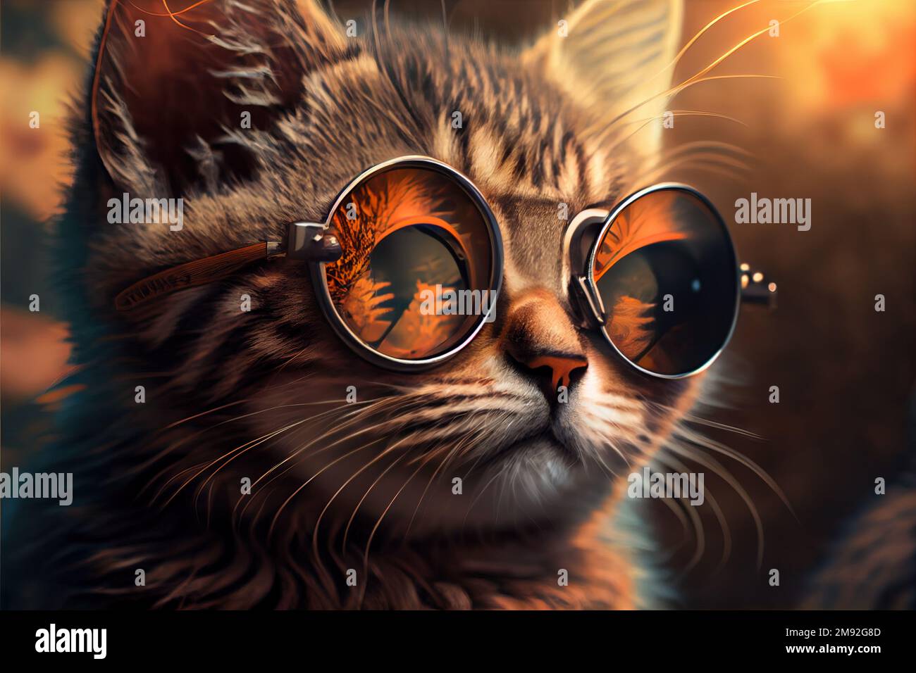 funny cat in sunglasses Stock Photo - Alamy