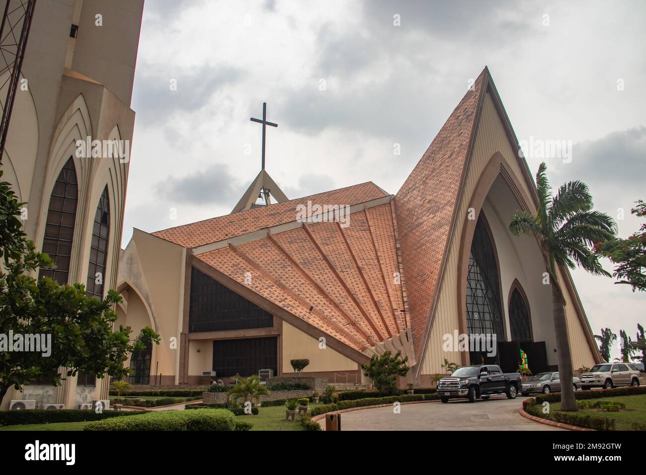 Exterior of Abuja National Mosque is the national mosque of Nigeria ...