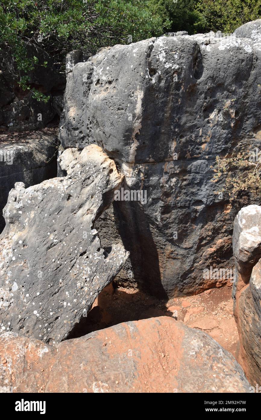 Yiftah Fissures Nature Reserve in Israel Stock Photo - Alamy