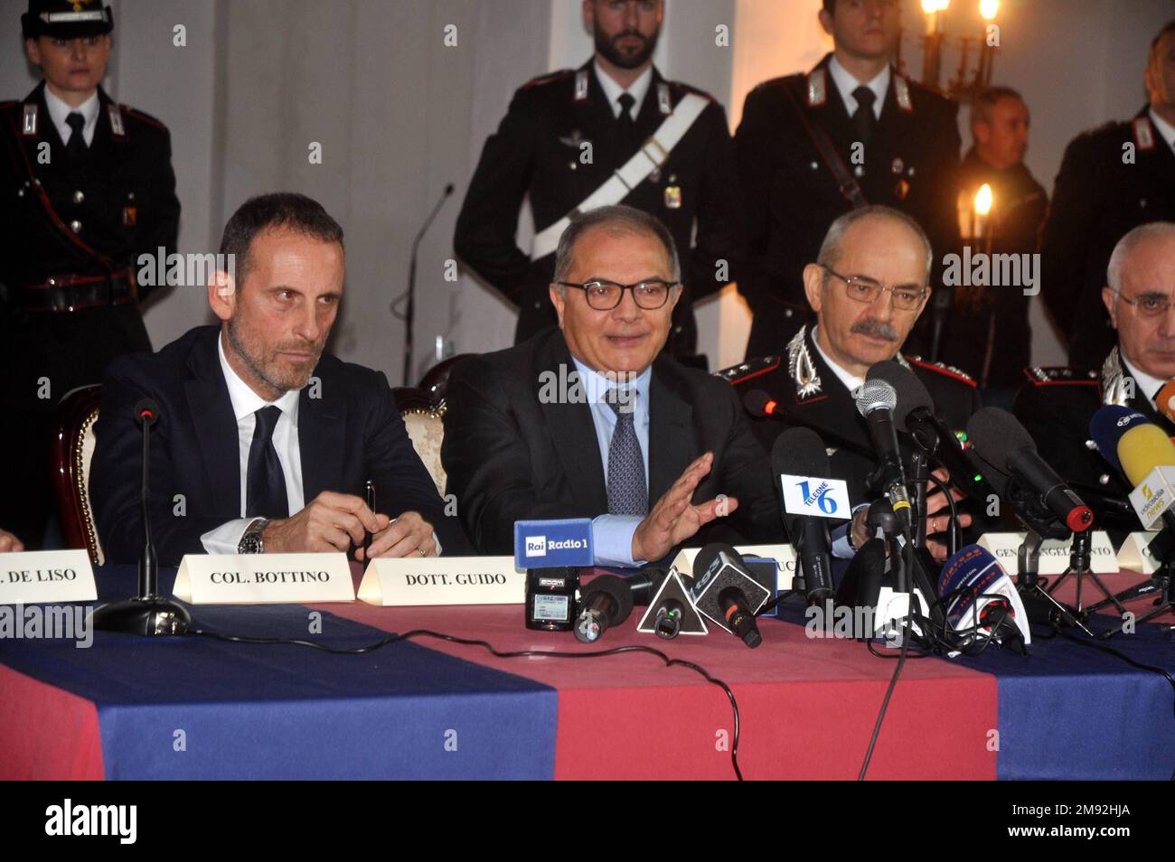 Palermo, Italy. 16th Jan, 2023. Palermo. Arrest of Matteo Messina ...
