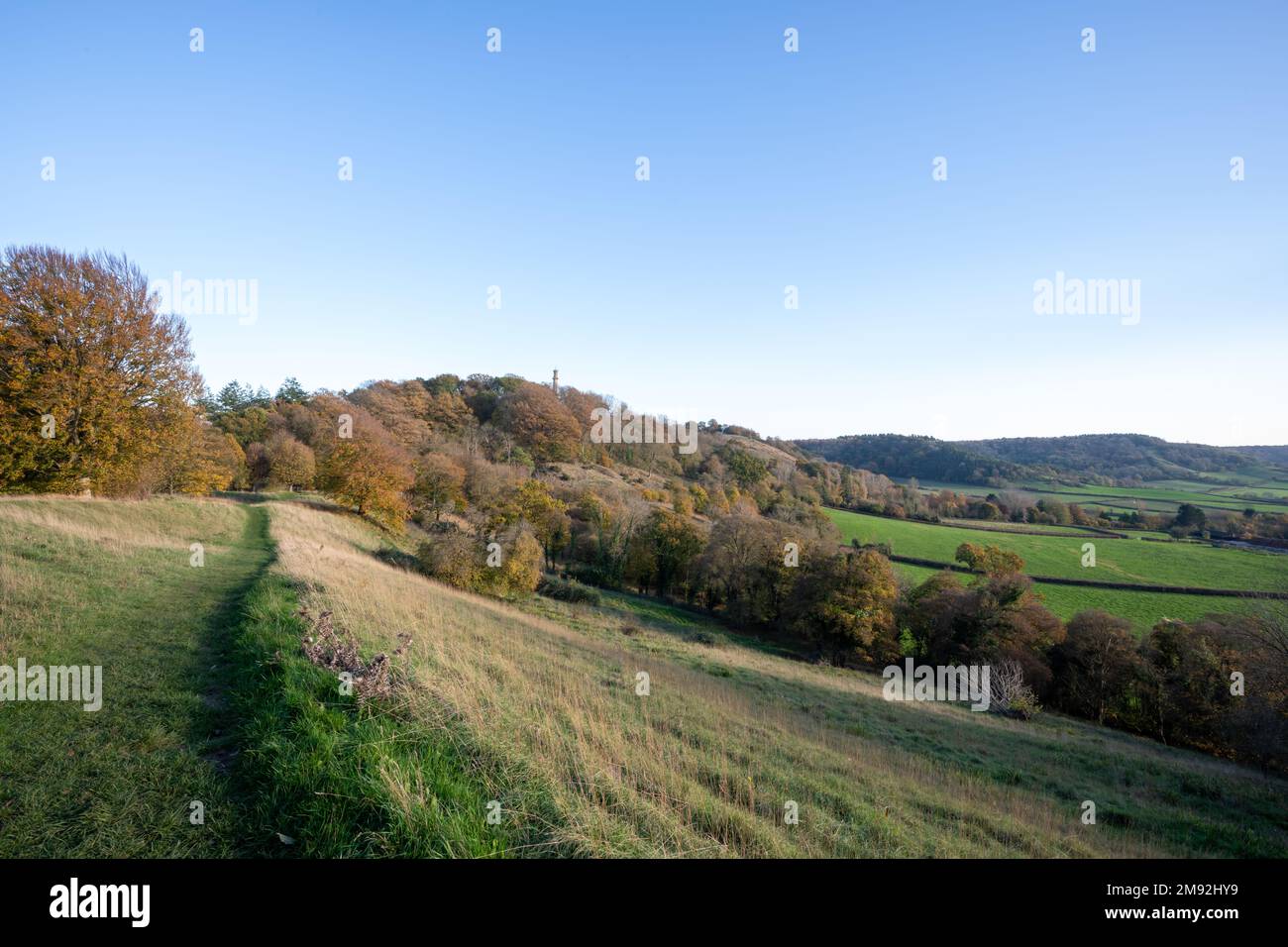 Landscape photo of the autumn colours at the Admiral Hood Monument on ...