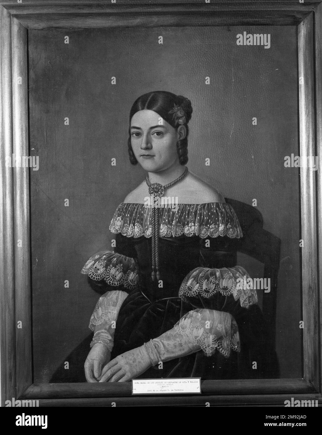 Portrait of Doña María de los Angeles de Cervantes Ozta y de Velasco ...