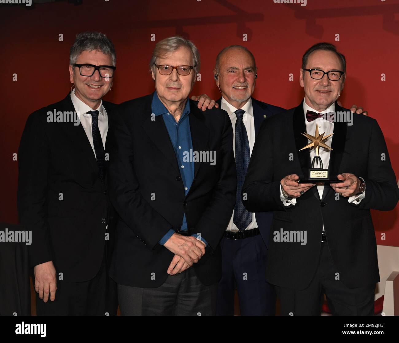 Turin, . 16th Jan, 2023. Turin, Italy Kevin Spacey receives the Stella ...