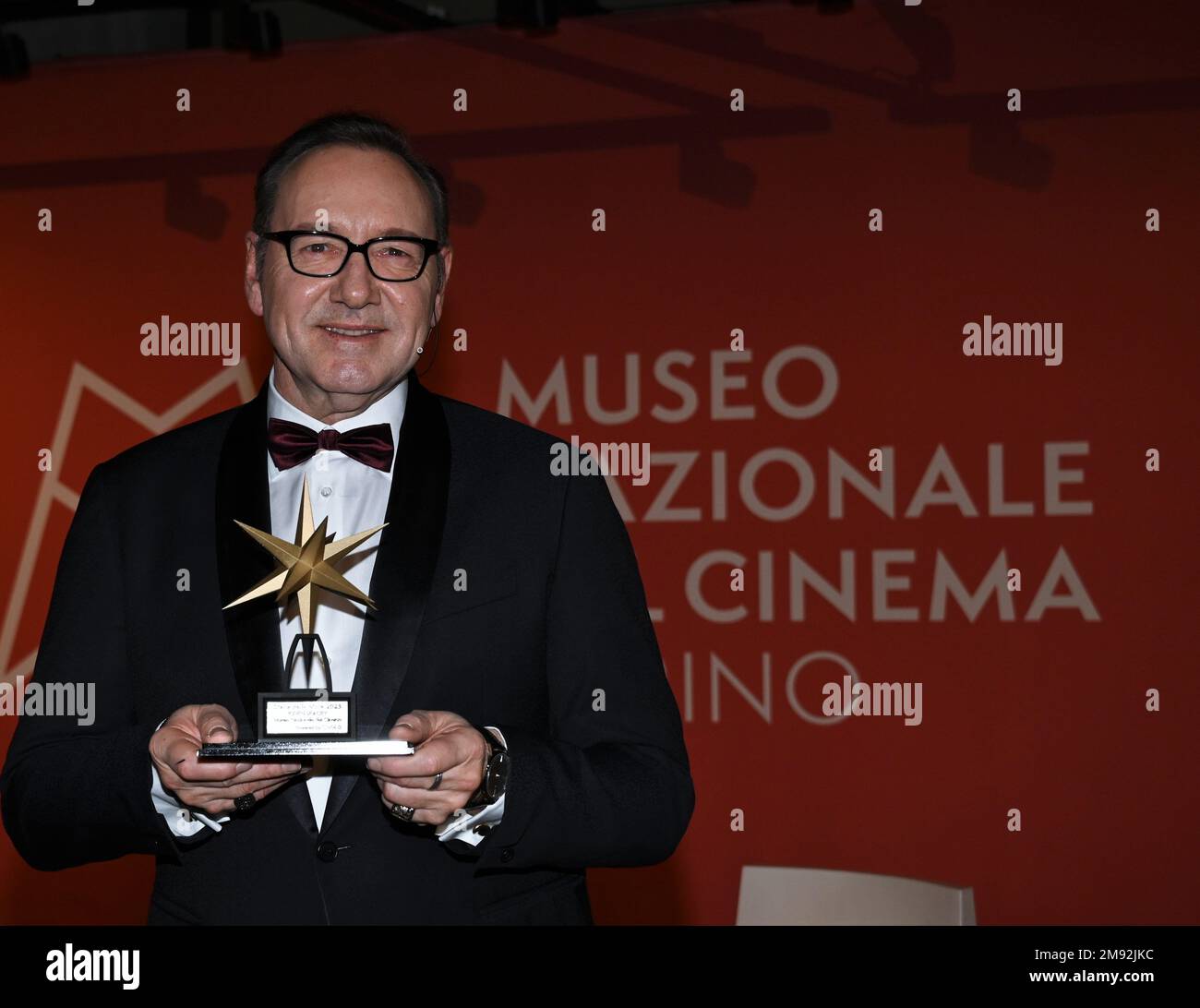 Turin, . 16th Jan, 2023. Turin, Italy Kevin Spacey receives the Stella ...