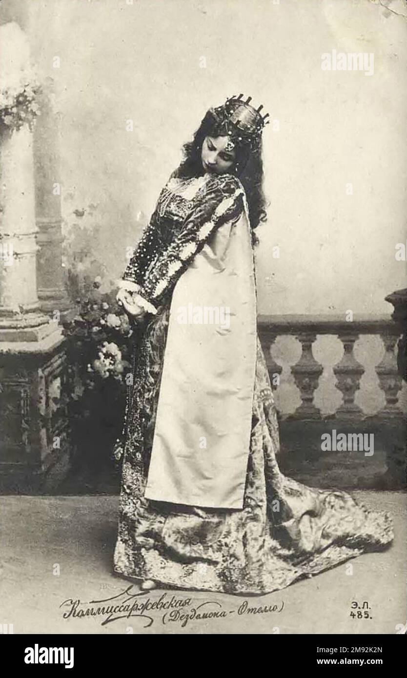 Russian actress and theater manager Vera Fedorovna Komissarzhevskaya ...