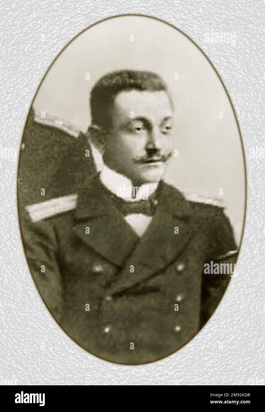 Andrei Petrovich Shter - officer of the cruiser Novik ca. 1904 Stock ...