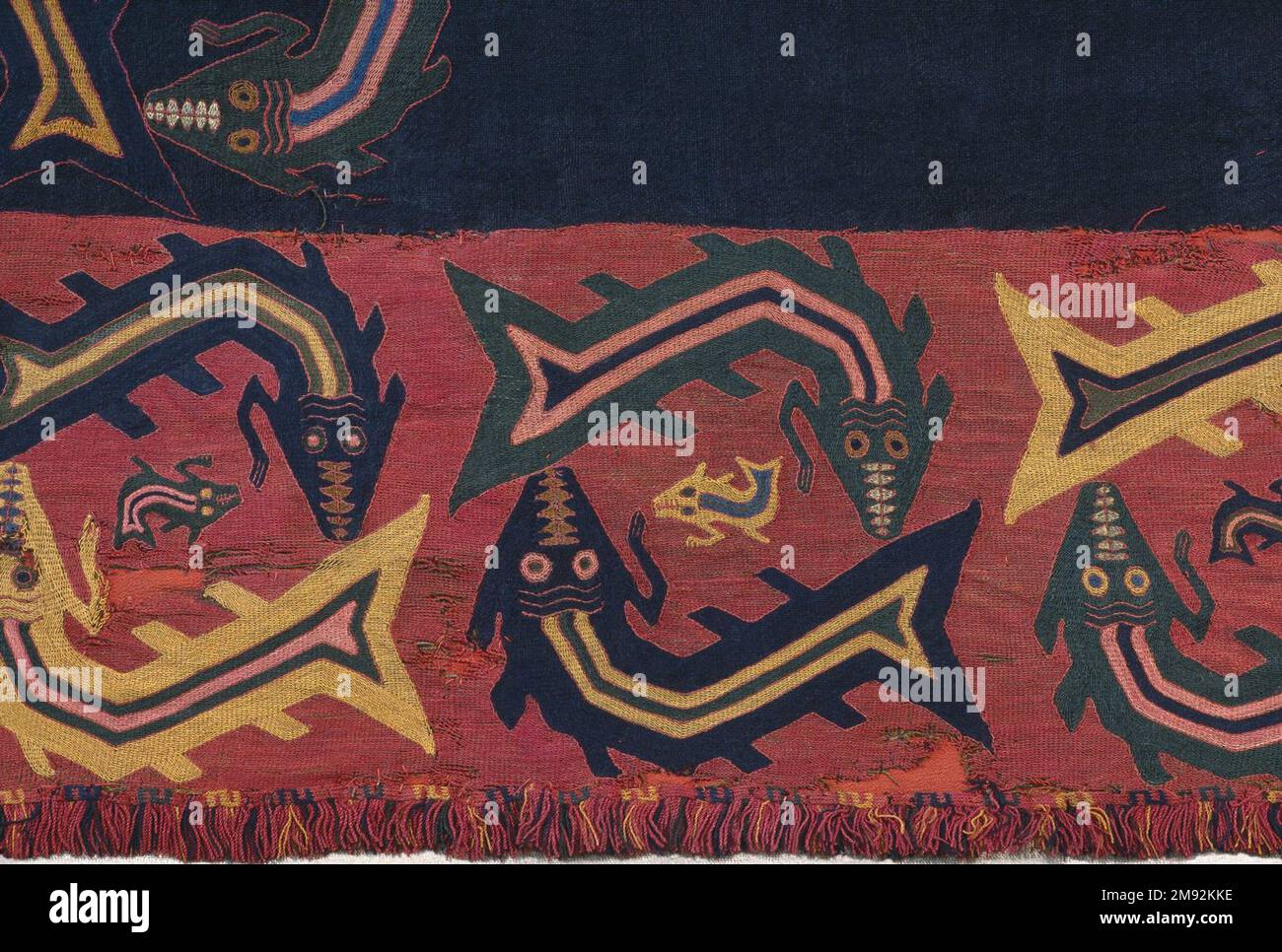 Mantle Nasca. Mantle, 0-100 C.E. Cotton, camelid fiber, textile: 118 1/ ...