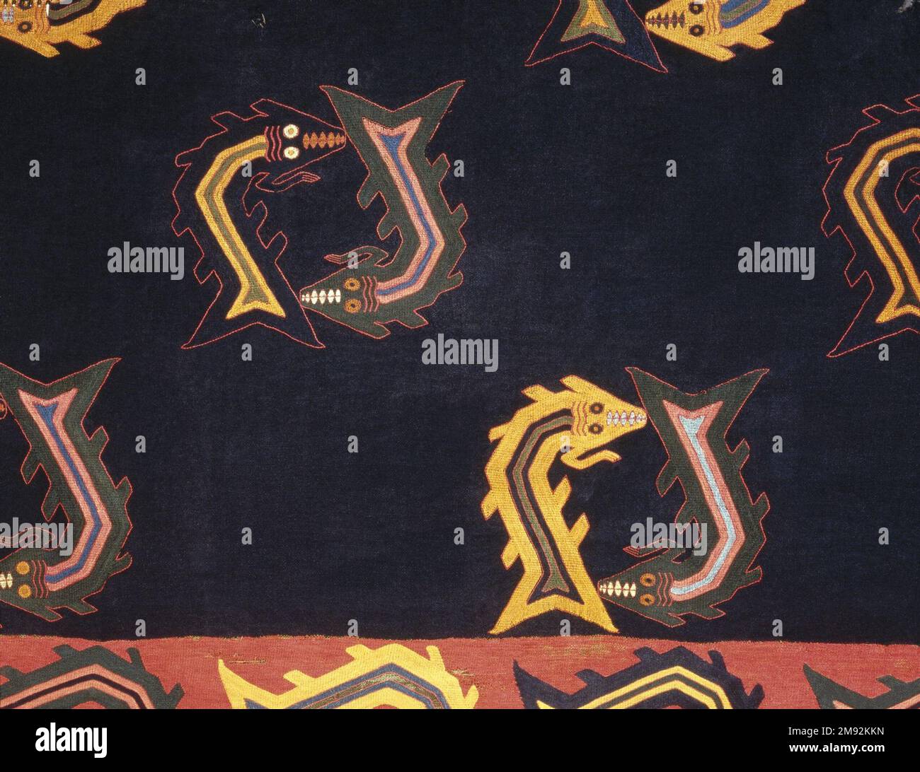 Mantle Nasca. Mantle, 0-100 C.E. Cotton, camelid fiber, textile: 118 1/ ...