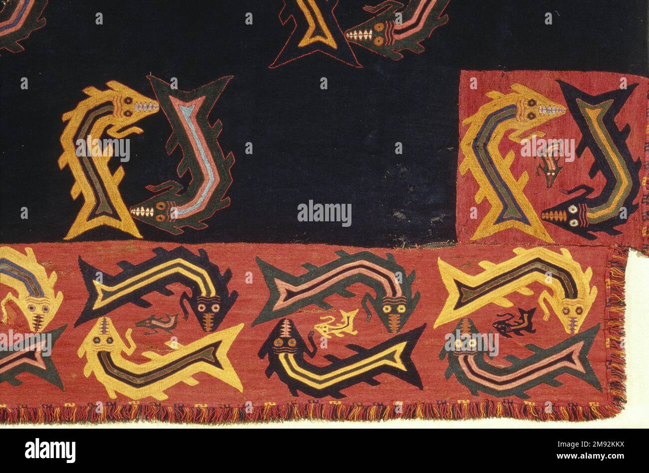 Mantle Nasca. Mantle, 0-100 C.E. Cotton, camelid fiber, textile: 118 1/ ...