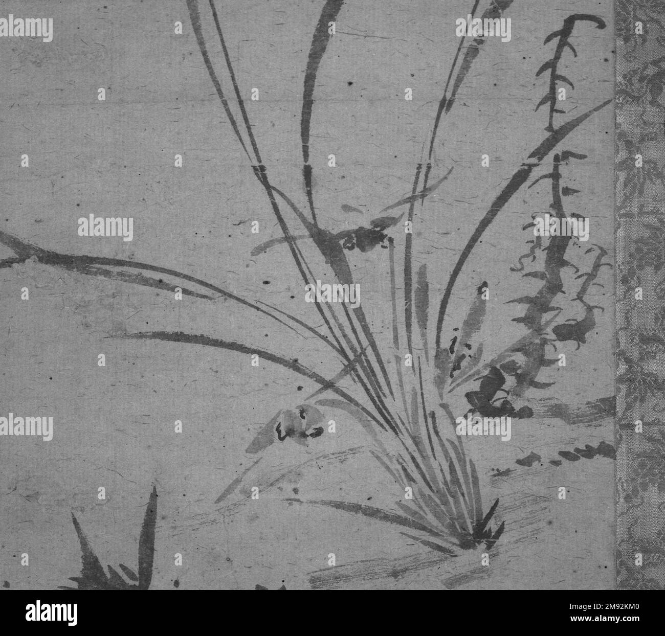 Kakemono: Orchids, Bamboo, and Thorns - Right panel Gyokuen Bompo ...