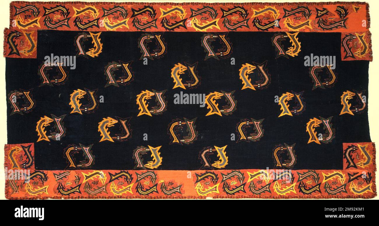 Mantle Nasca. Mantle, 0-100 C.E. Cotton, camelid fiber, textile: 118 1/ ...