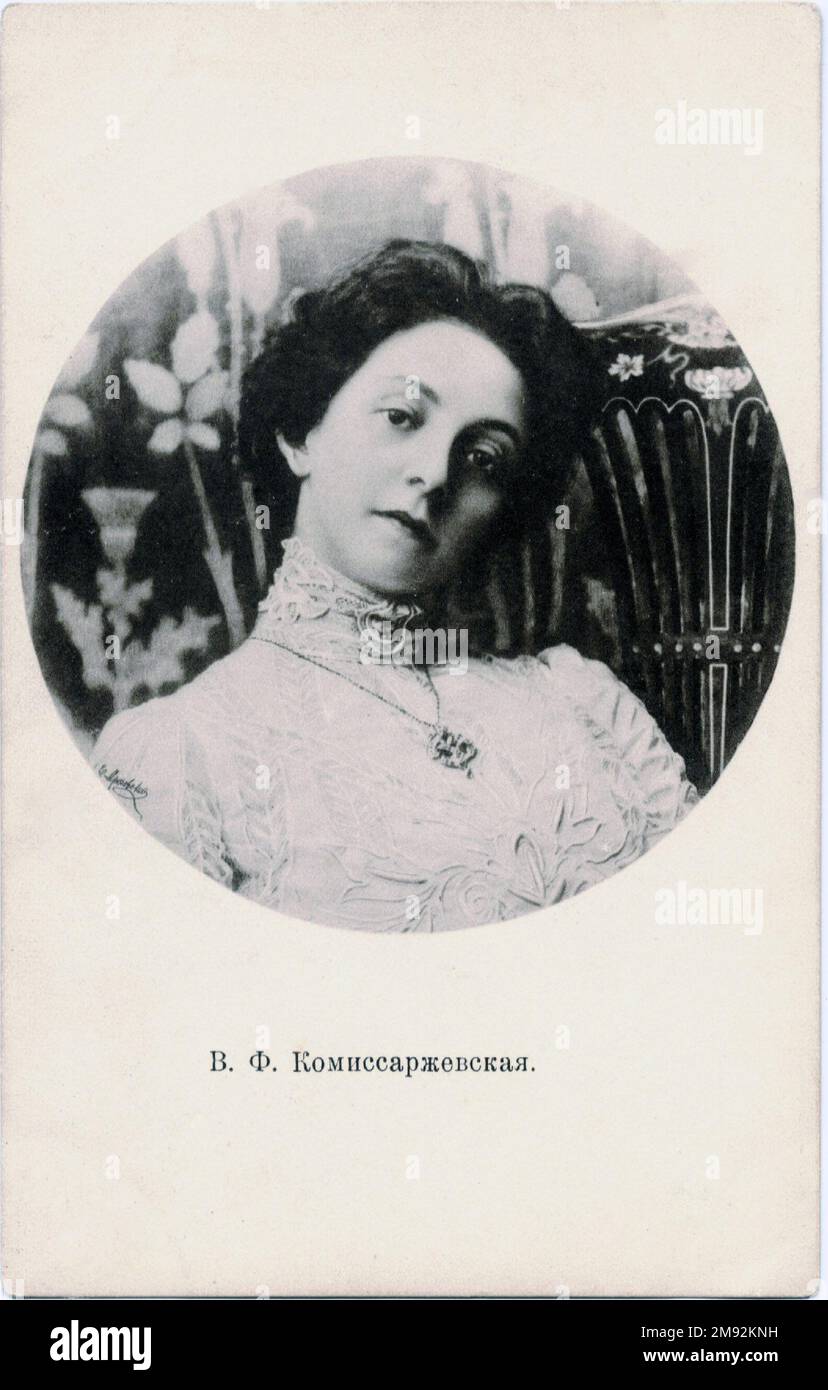 Russian actress and theater manager Vera Fedorovna Komissarzhevskaya ...