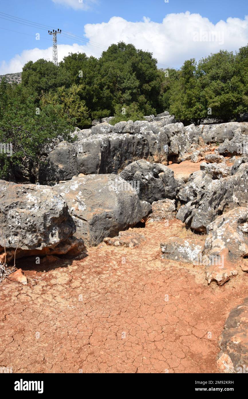 Yiftah Fissures Nature Reserve in Israel Stock Photo - Alamy
