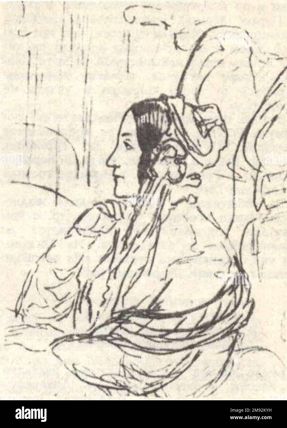 Karolina Karlovna Pavlova. Drawing by E. A. Dmitriev-Mamonov ca. 1840s ...