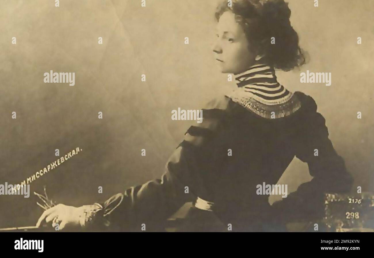Russian actress and theater manager Vera Fedorovna Komissarzhevskaya ...