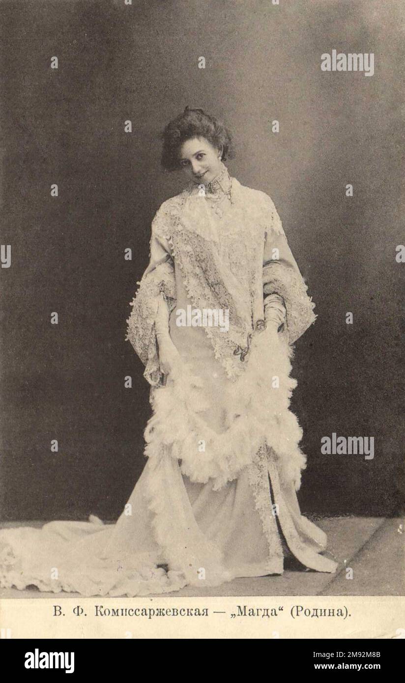 Russian actress and theater manager Vera Fedorovna Komissarzhevskaya ...
