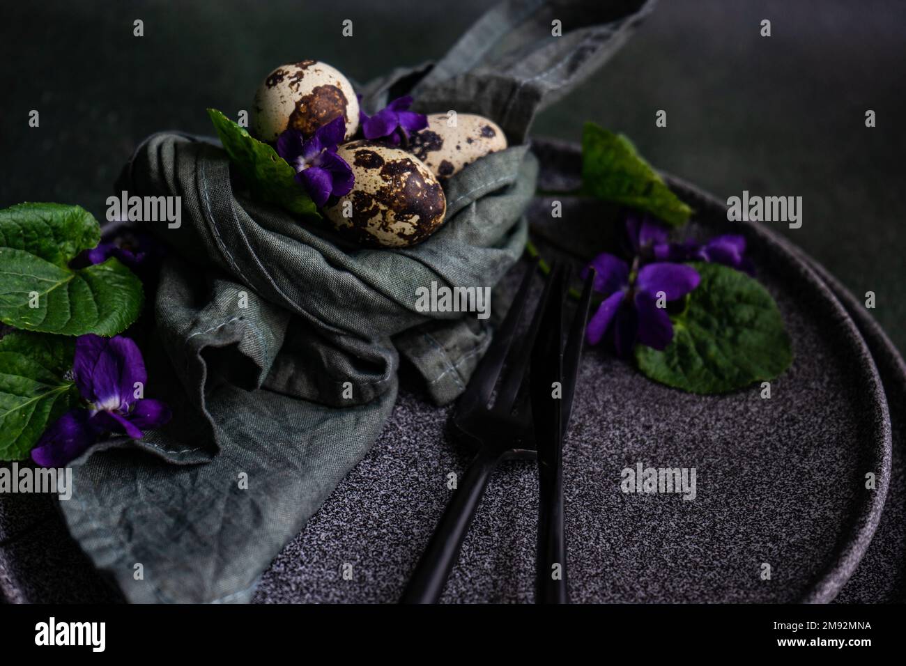 Spring table setting wild hi-res stock photography and images - Alamy