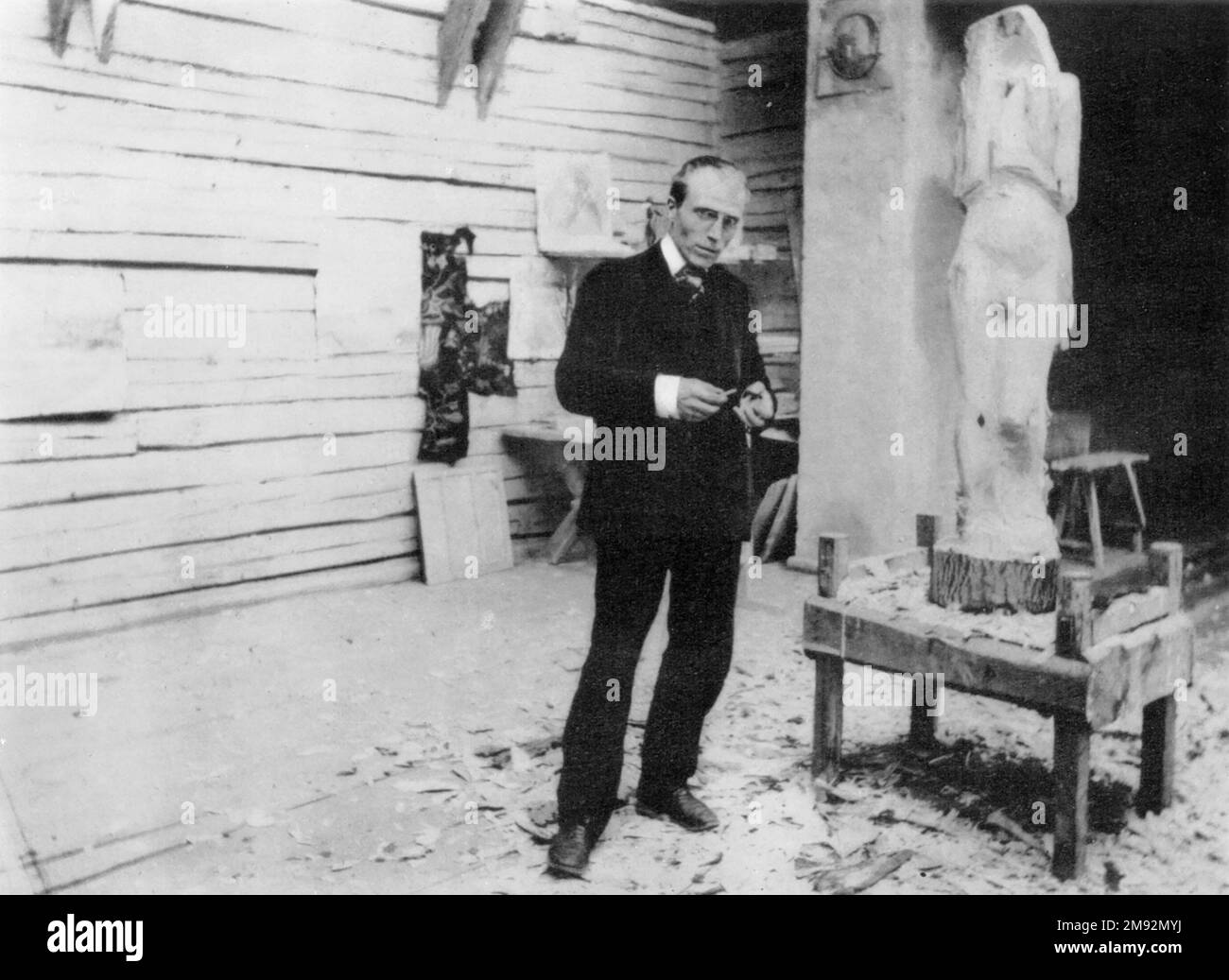 Russian sculptor Aleksandr Matveyev ca. 1910 Stock Photo - Alamy