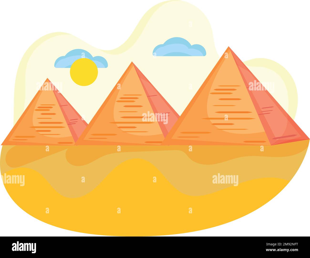 Isolated colored egypt pyramids landscape Vector Stock Vector Image & Art - Alamy