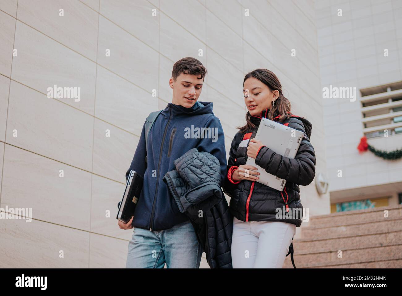 Students climbing stairs staircase hi-res stock photography and images ...