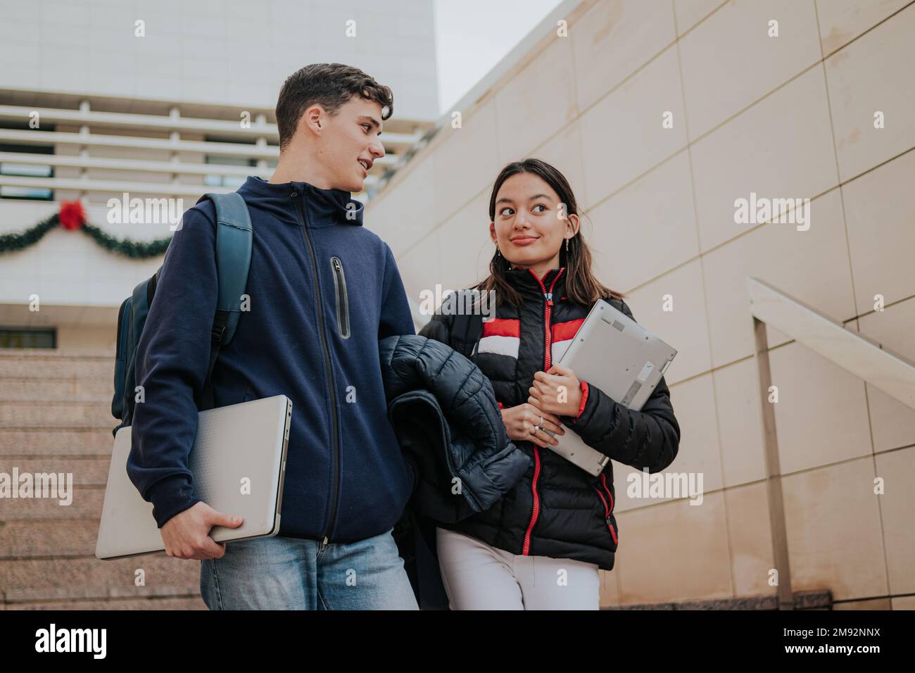 Students climbing stairs staircase hi-res stock photography and images ...
