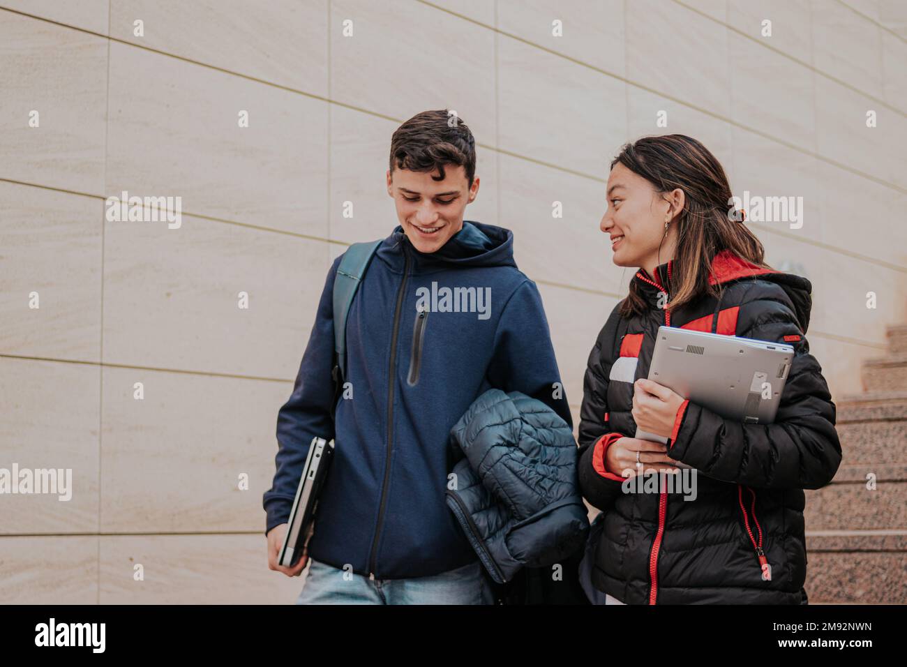 Students climbing stairs staircase hi-res stock photography and images ...