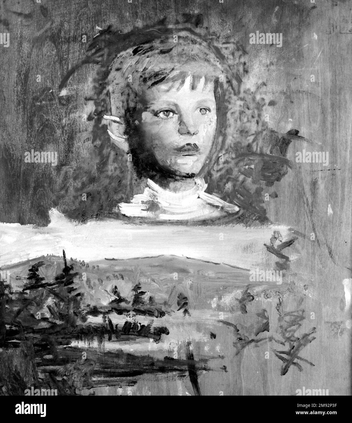 Head of a Boy (Recto) and Head of a Girl (Verso) Abbott H. Thayer ...