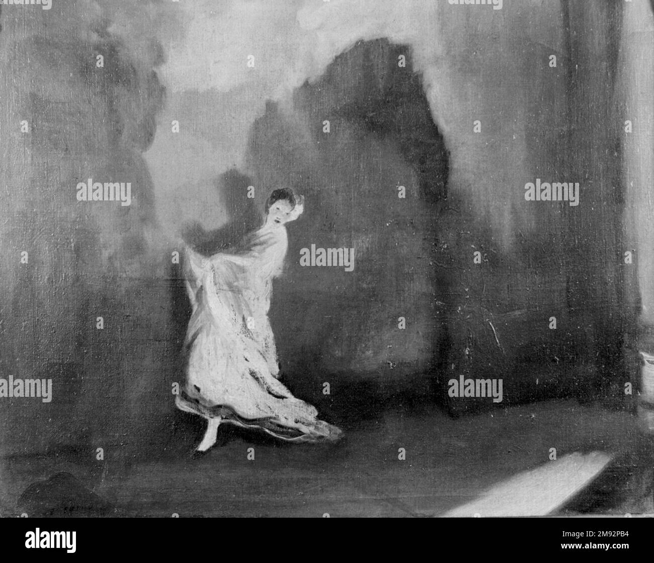 City square painting Black and White Stock Photos & Images - Alamy