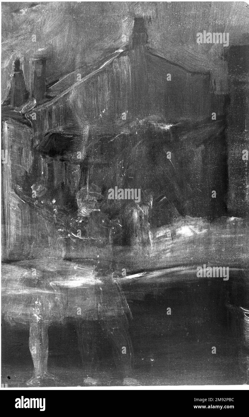 City square painting Black and White Stock Photos & Images - Alamy