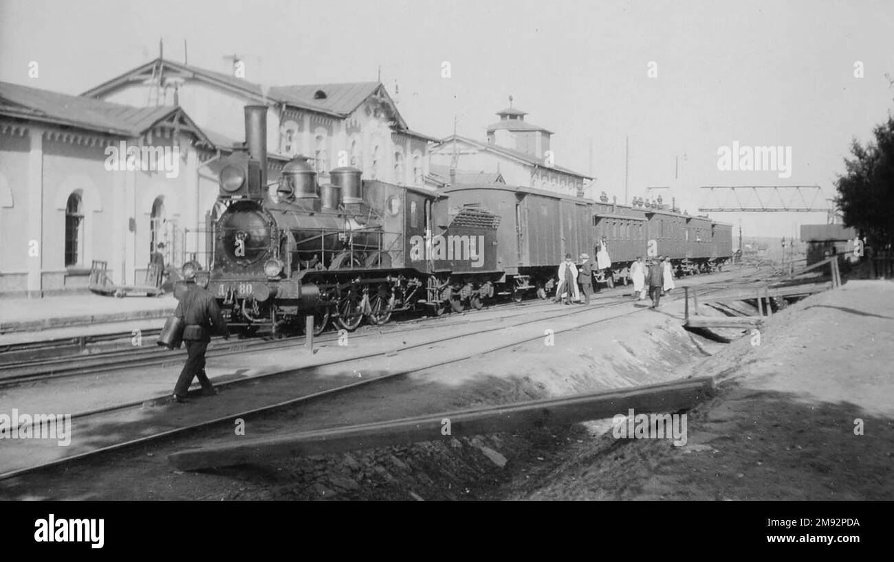 Train station russian railway Black and White Stock Photos & Images - Alamy