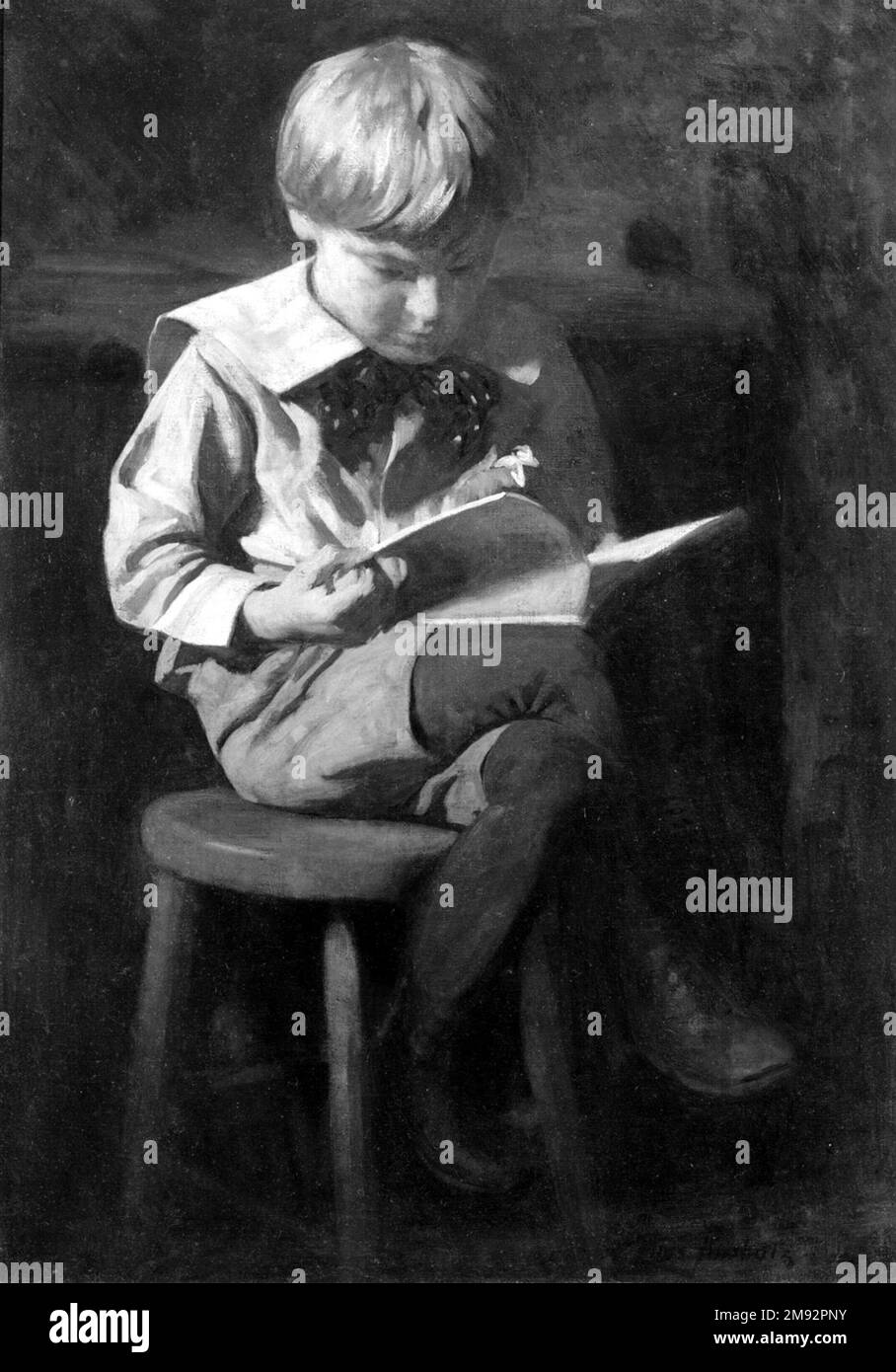 Boy Reading: Ned Anshutz Thomas Pollock Anshutz (American, 1851-1912 ...