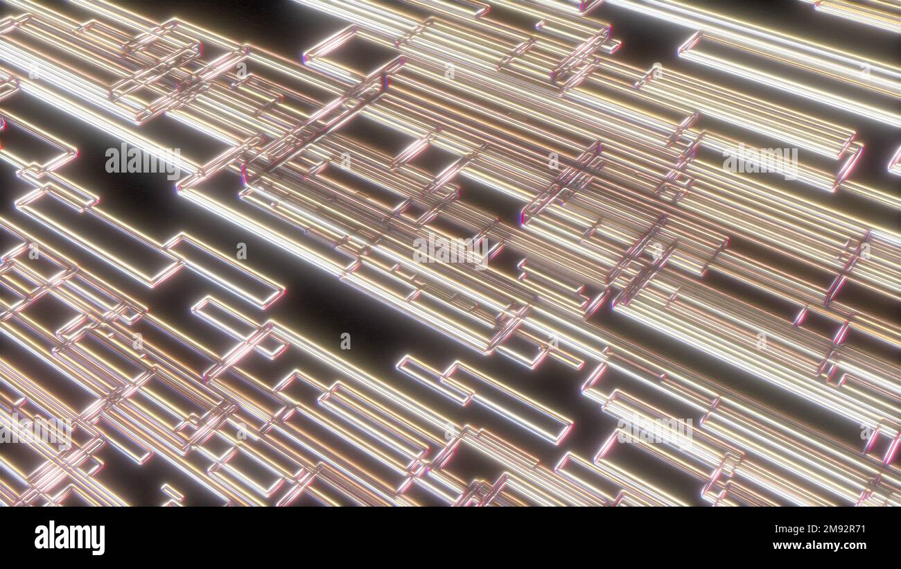 Abstract block lines. Computer generated 3d render Stock Photo - Alamy