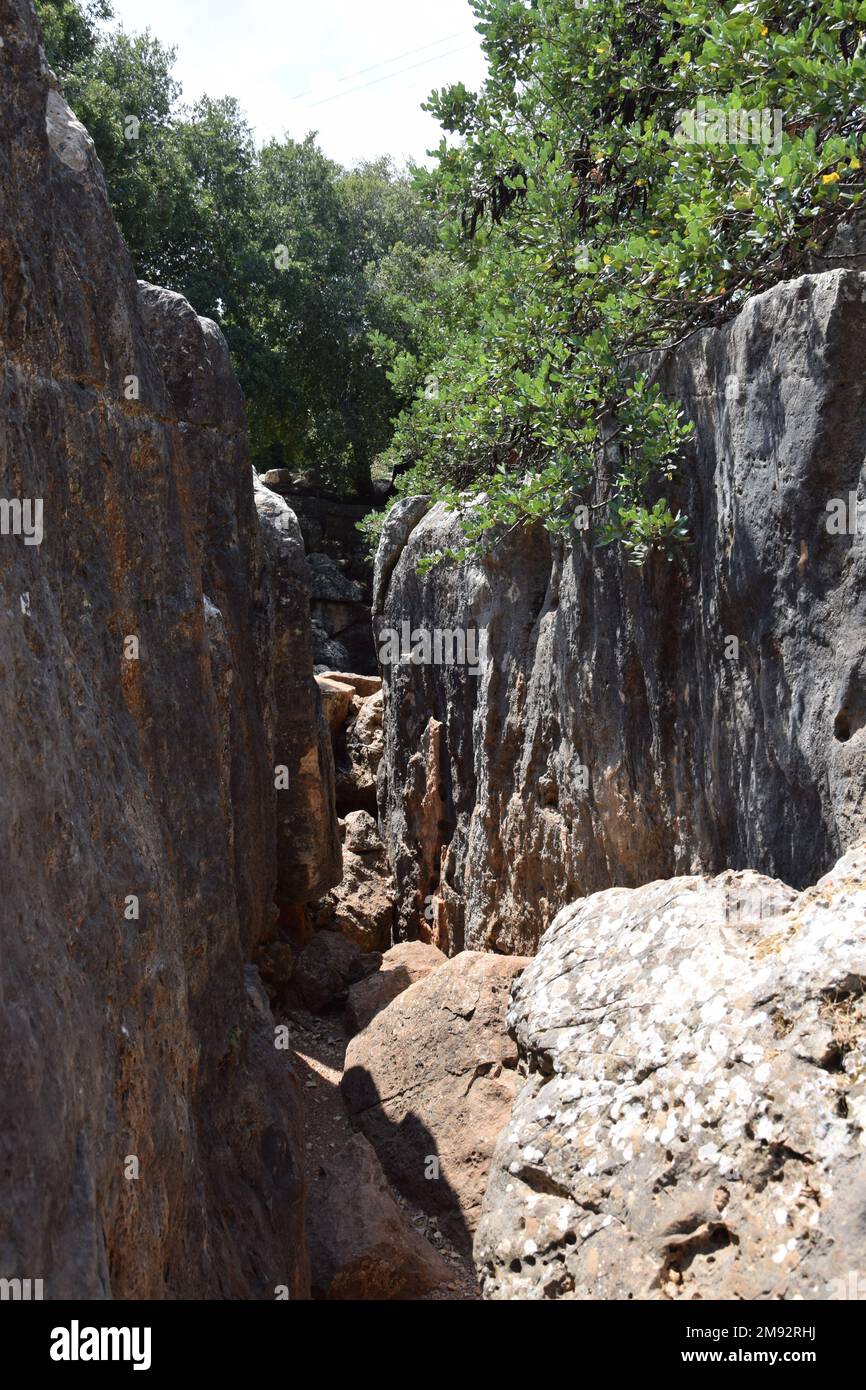 Yiftah Fissures Nature Reserve in Israel Stock Photo - Alamy