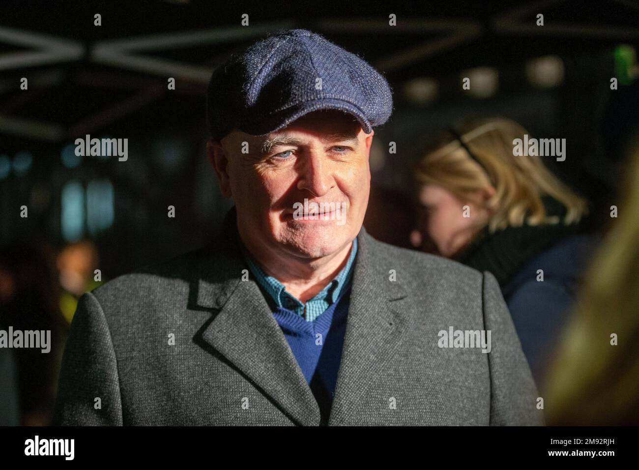 London, England, UK. 16th Jan, 2023. RMT Union General Secretary MICK ...
