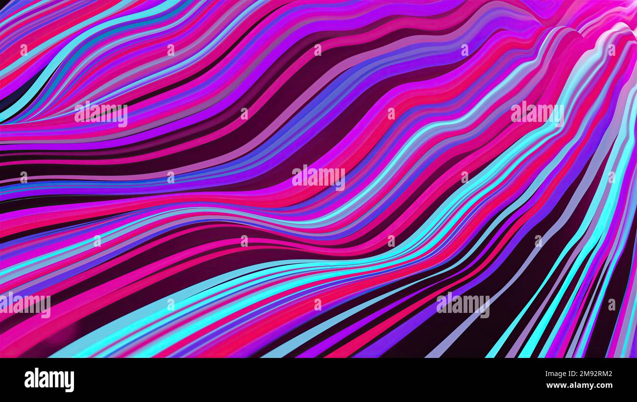 Abstract wave lines. Computer generated 3d render Stock Photo - Alamy