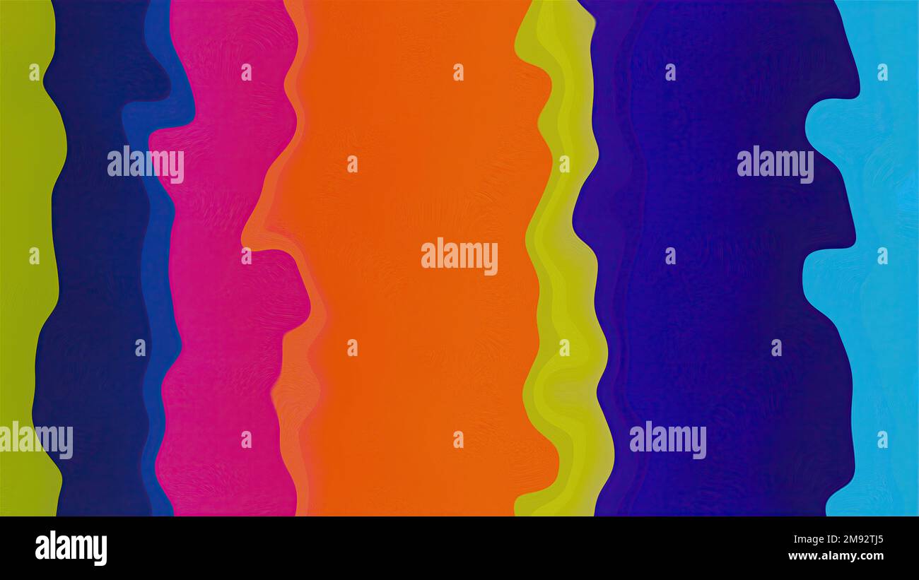 Colorful waves shapes. Computer generated 3d render Stock Photo - Alamy