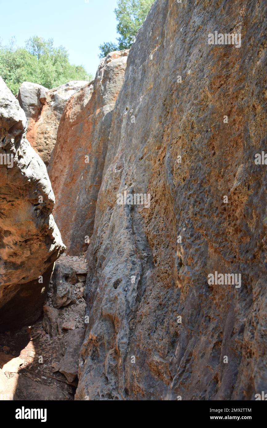 Yiftah Fissures Nature Reserve in Israel Stock Photo - Alamy