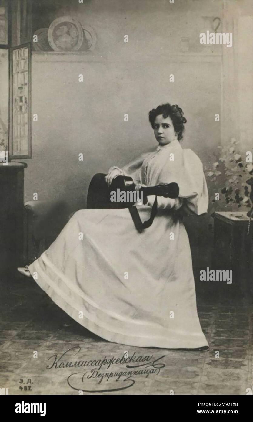 Russian: Vera Fedorovna Komissarzhevskaya (1864-1910) ca. before 1910 ...