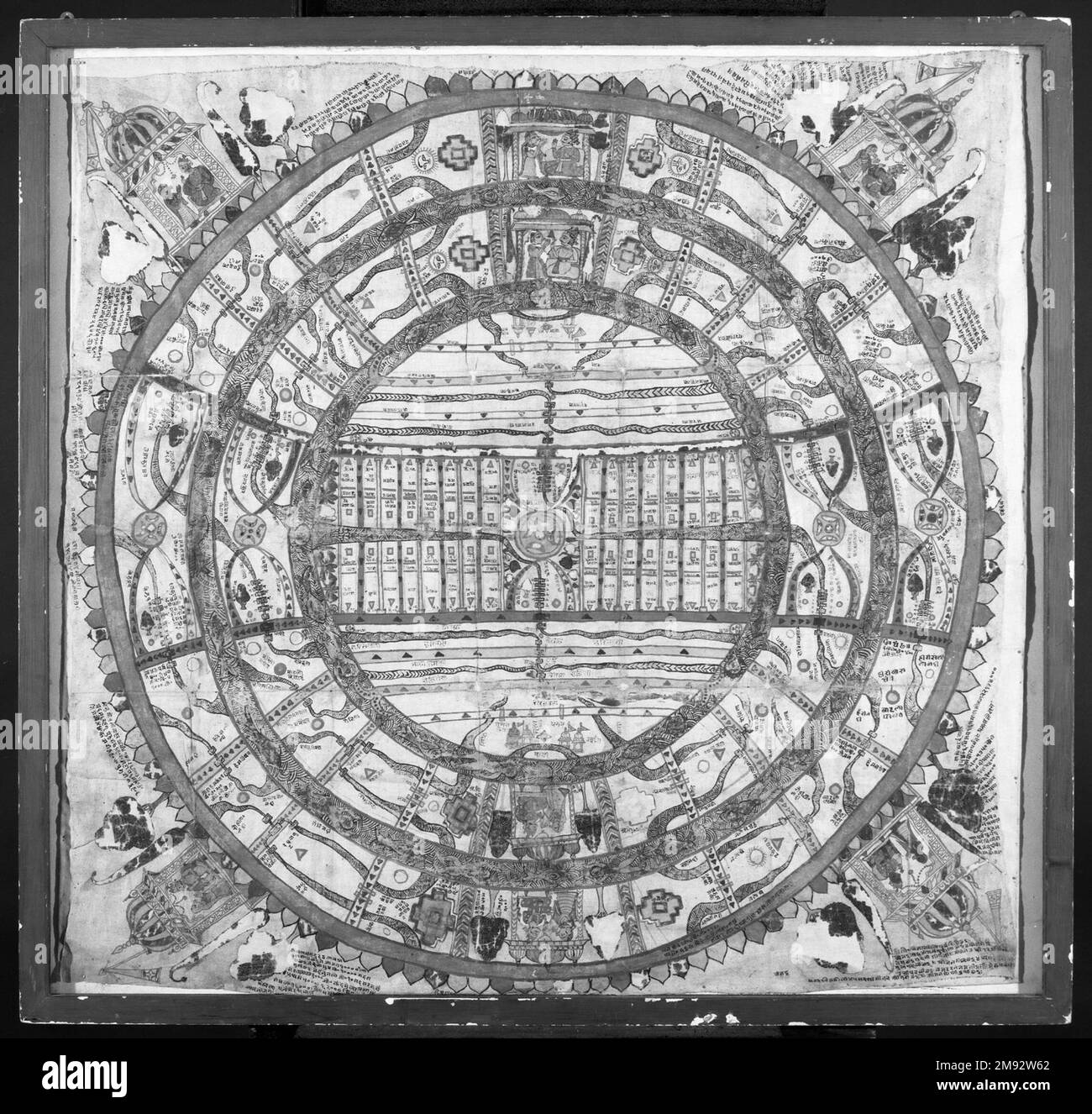 Cosmic Diagram Indian. Cosmic Diagram, 18th century. Opaque watercolor ...